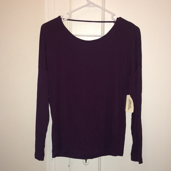 Forever 21 | Tops | Drop Shoulder Long Sleeve Deep Purple Top New ...